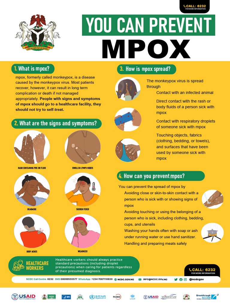 PREVENTION - MPOX POSTER - FINAL - 15082024 v2 | PDF | Virology | Diseases And Disorders