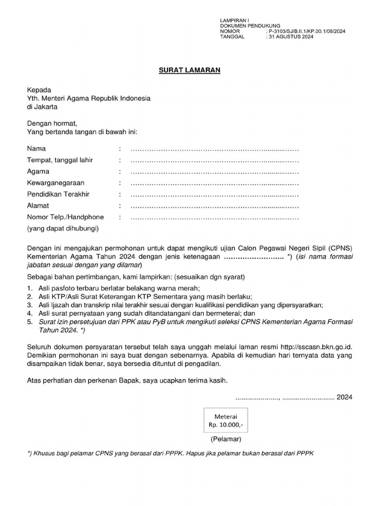 Lampiran 1 Surat Suratpdf | PDF