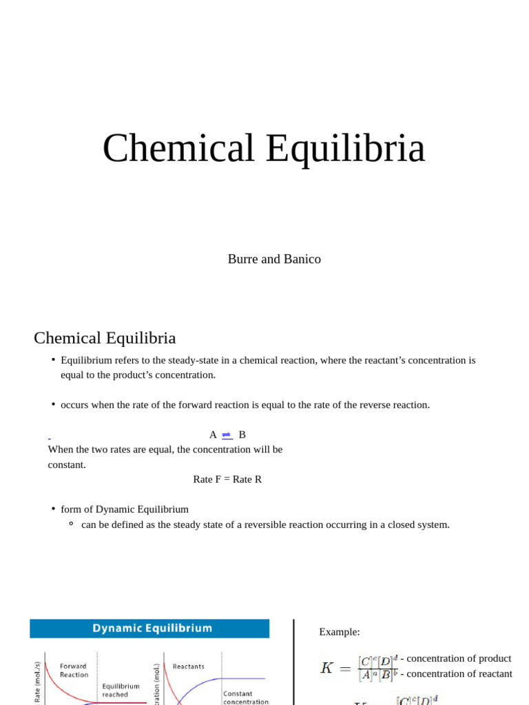Understanding Chemical Equilibria Basics | PDF | Chemical Equilibrium ...