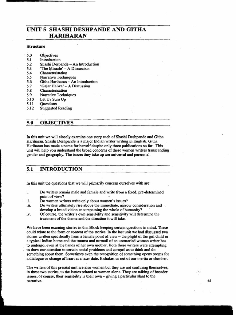 Shashi Deshpande and Githa Hariharan | PDF | Children's Literature | Reason