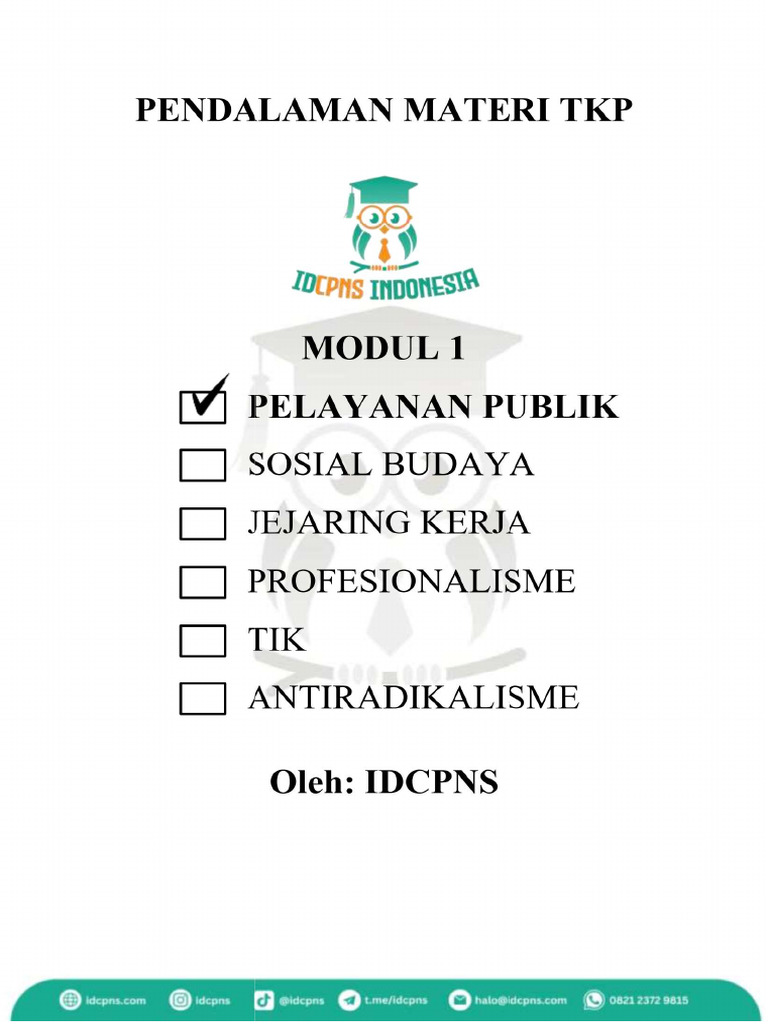 1722146255-Modul 1 (TKP) - Pelayanan Publik | PDF