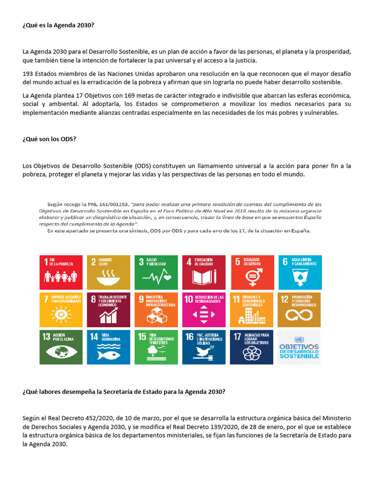 Qué Es La Agenda 2030 | PDF | Sustentabilidad | Desarrollo sostenible