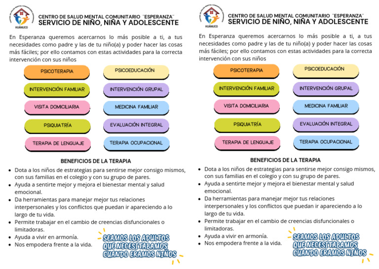 Servicio de Nna | PDF | Psicoterapia | Terapia cognitiva