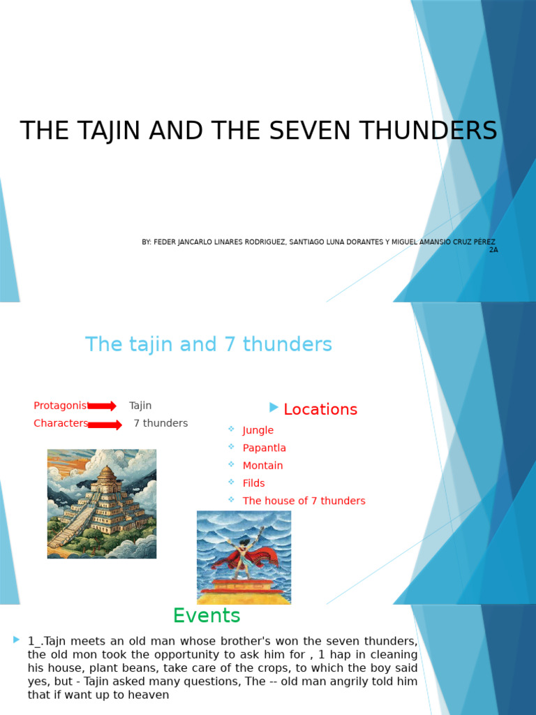 Tajin and the Seven Thunders Story | PDF
