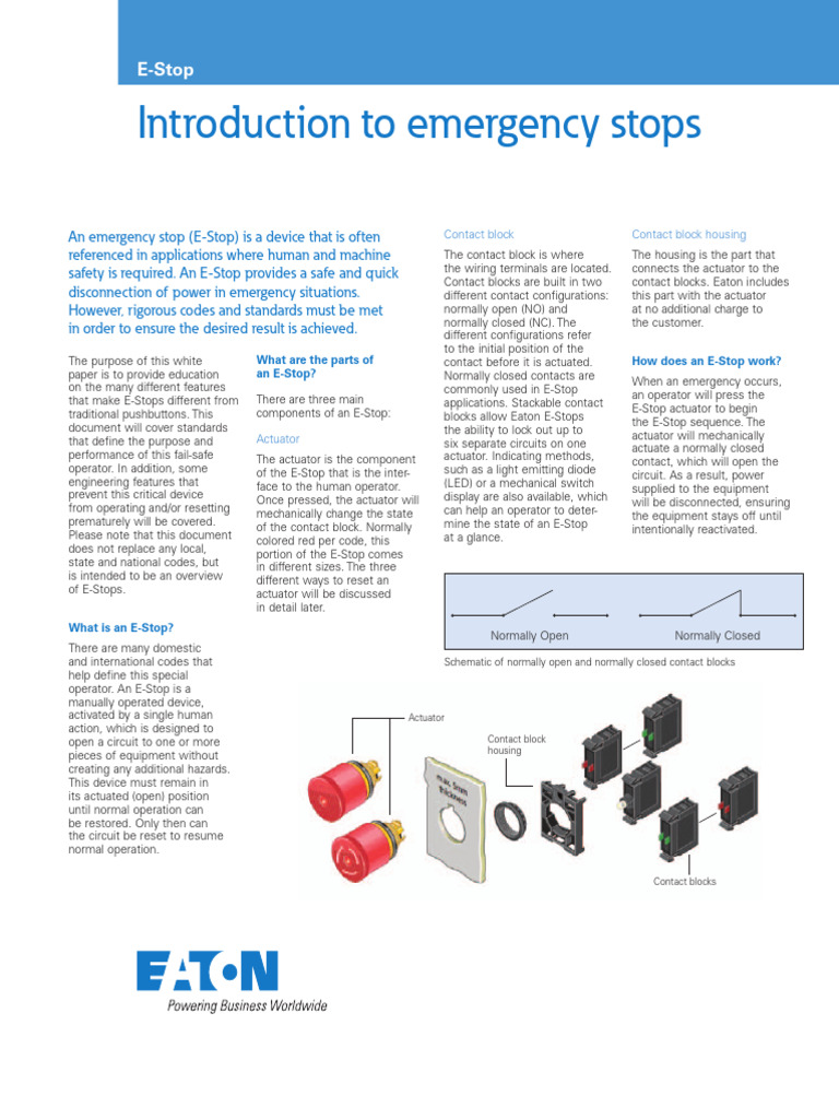 Understanding Emergency Stop Devices | PDF | Switch | Machines