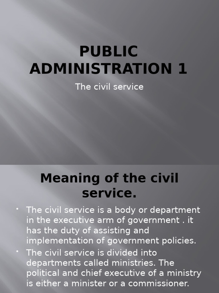 Understanding Civil Service Structure | PDF | Politics