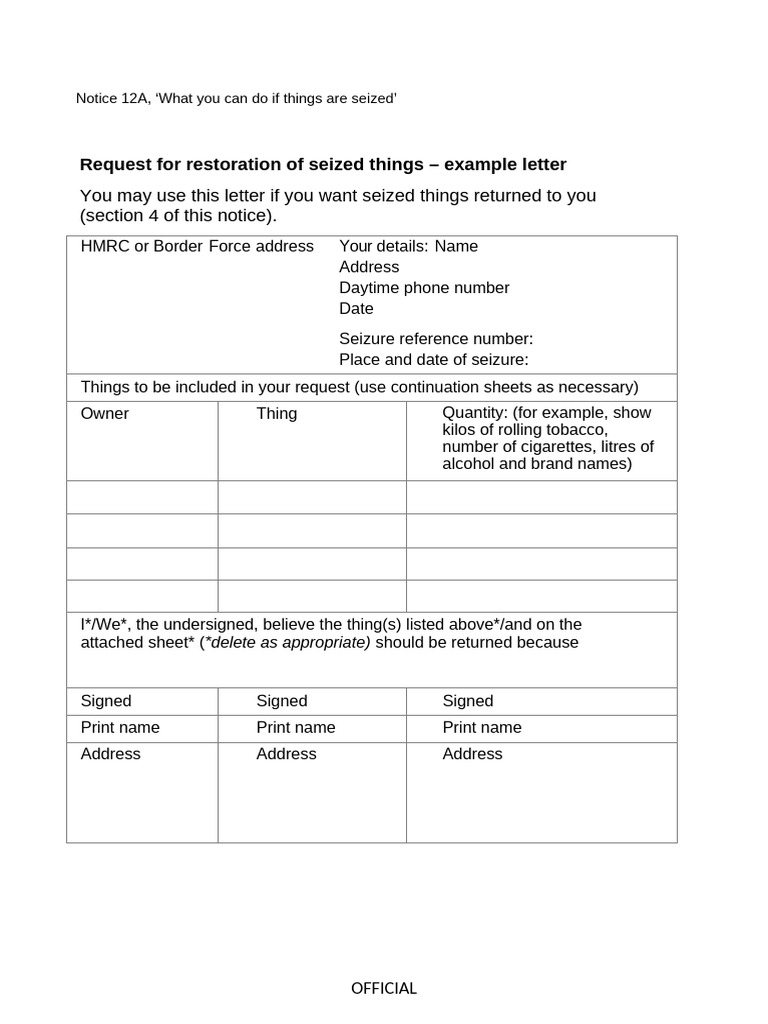 Request For Restoration | PDF