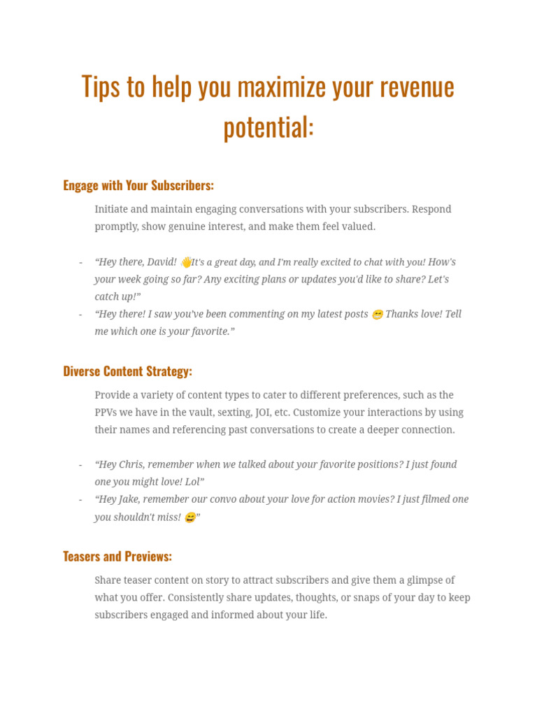 Maximize Revenue - Top Tips | PDF