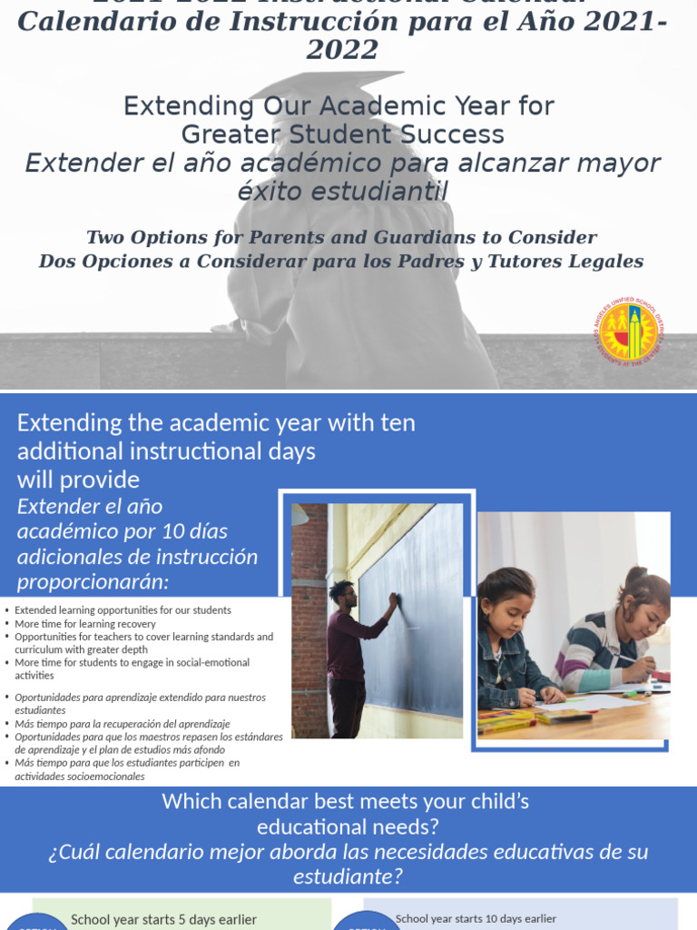 Bilingual - PPT Parent Calendar Options1 | PDF | Academia