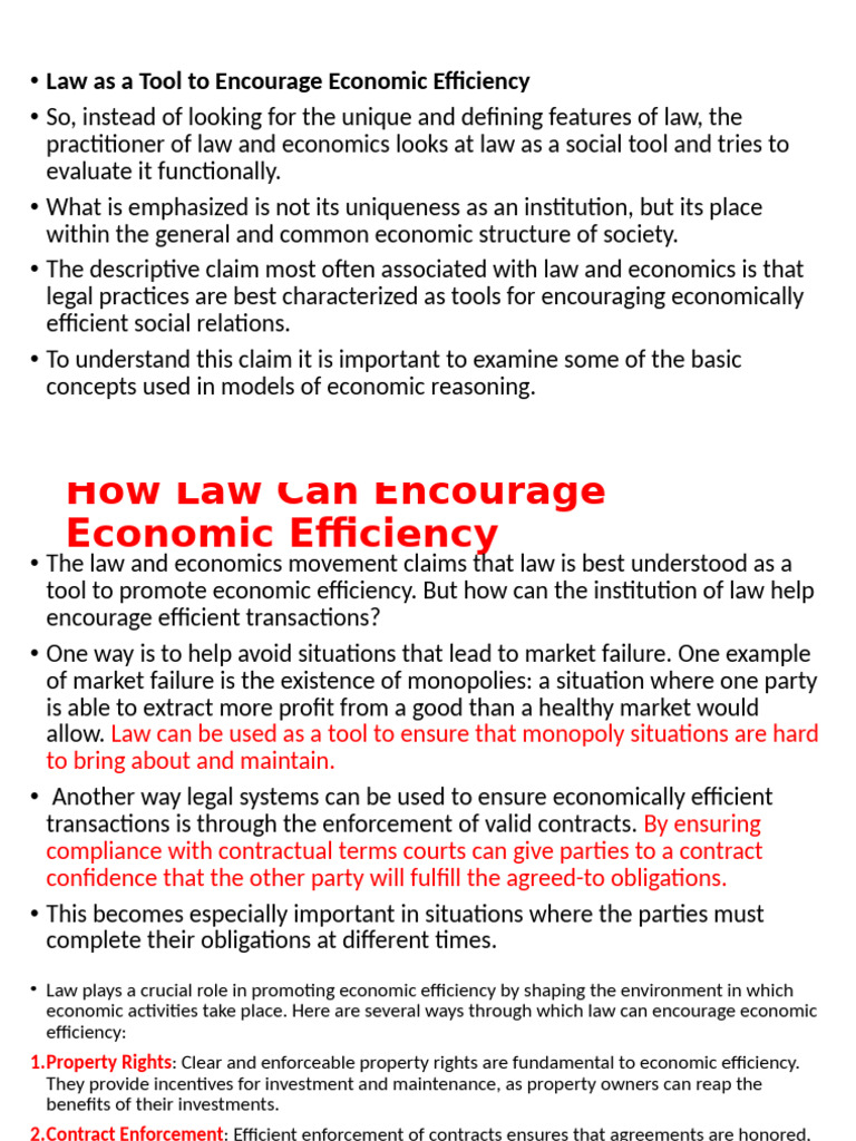 Law As A Tool To Encourage Economic Efficiency | PDF | Externality ...