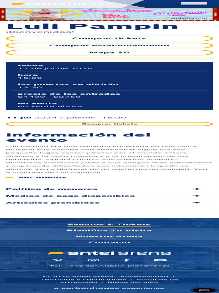 Luli Pampin Antel Arena | PDF