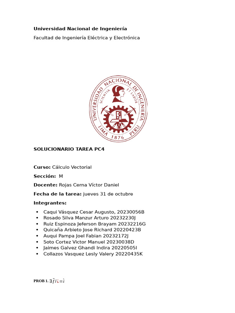 Tarea 01 pc4 | PDF | Degradado | Vector Euclidiano
