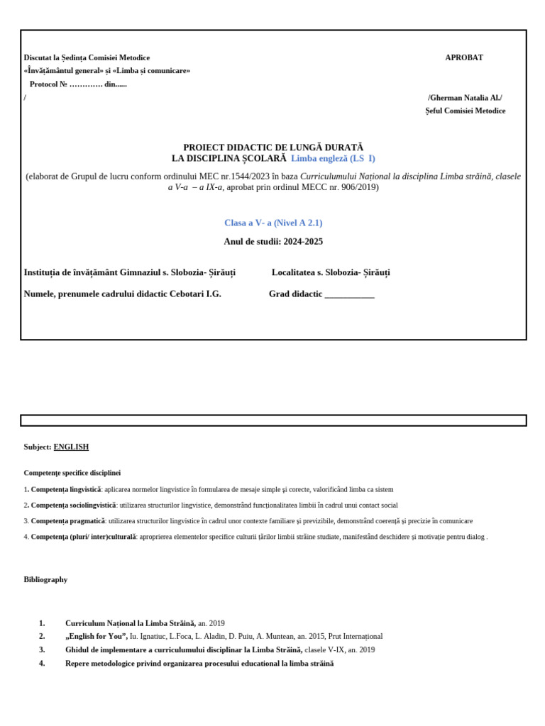 LTP The 5th Form 1 Semestre 2024 | PDF | Syntax | Linguistics