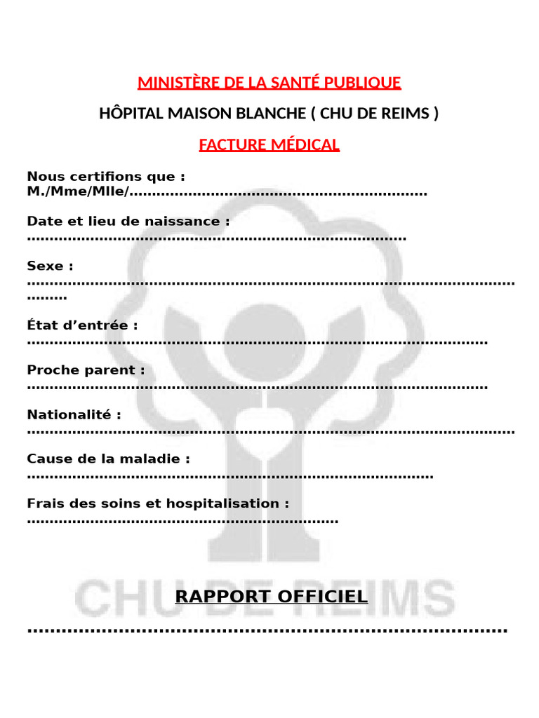 Facture Médical | PDF