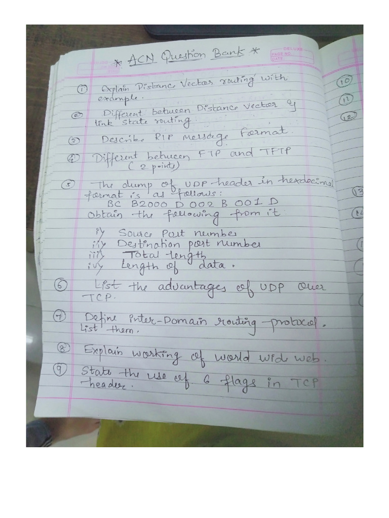 ACN Question Bank | PDF