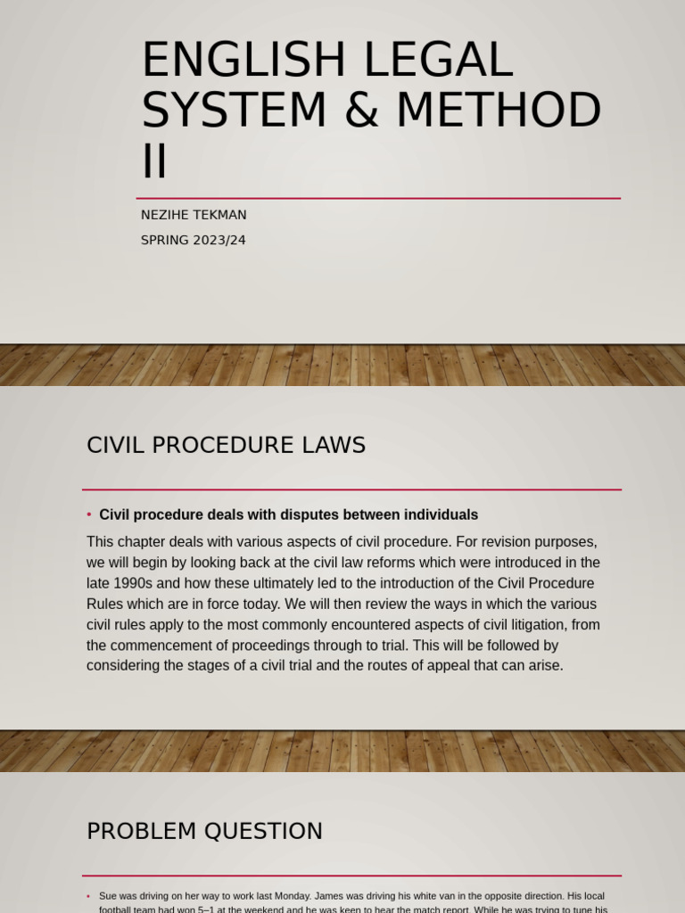 Civil Procedure Laws Lecture Notes | PDF | Costs In English Law | Appeal