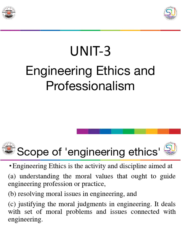 Unit 3 Engineering Ethics and Professionalism | PDF | Morality ...