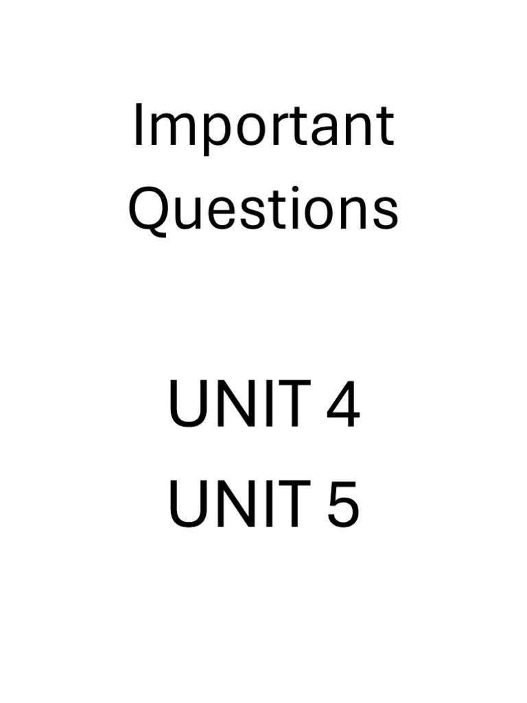 Os Important Questions | PDF