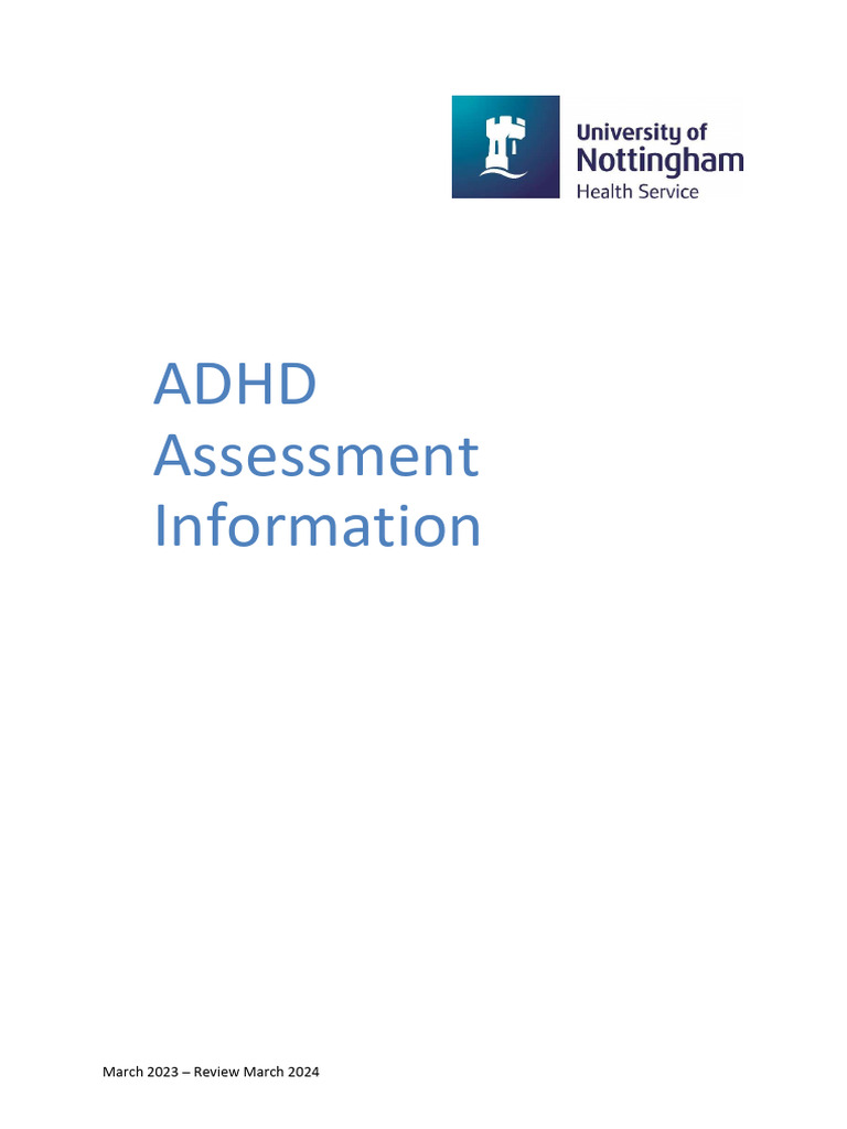 ADHD Pre-Referral Information | PDF | Attention Deficit Hyperactivity ...