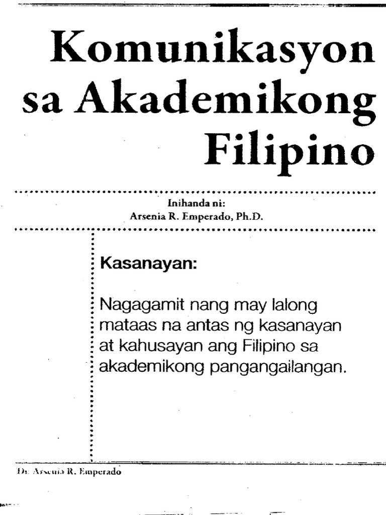 Week 4 Cba 1 (Handout 1) - Komunikasyon Sa Akademikong Filipino | PDF