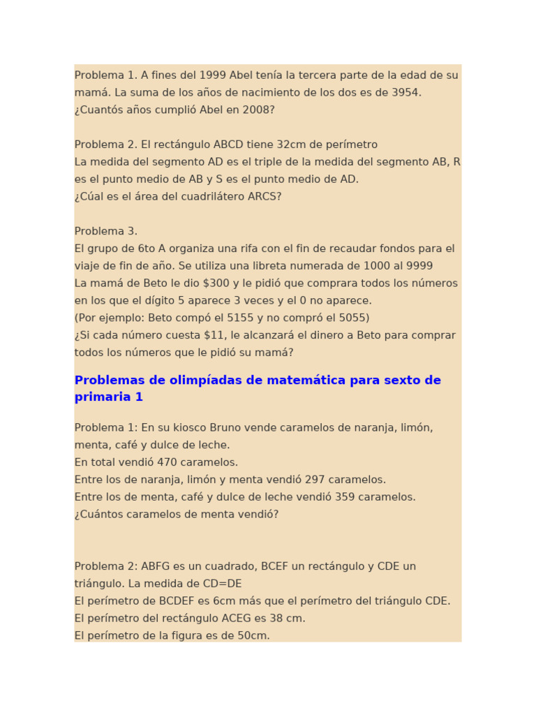 Problemas Mate | PDF | Triángulo | Rectángulo