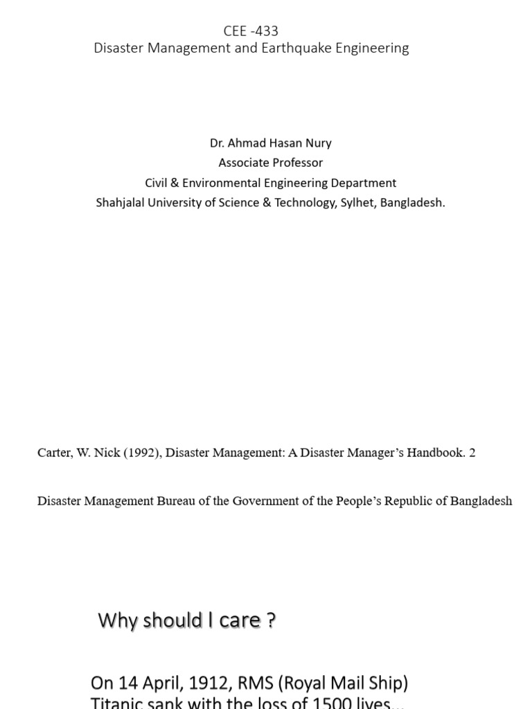 Lecture_1&2_433 | PDF | Emergency Management | Hazards Lecture_1&2_433 | PDF | Emergency Management | Hazards