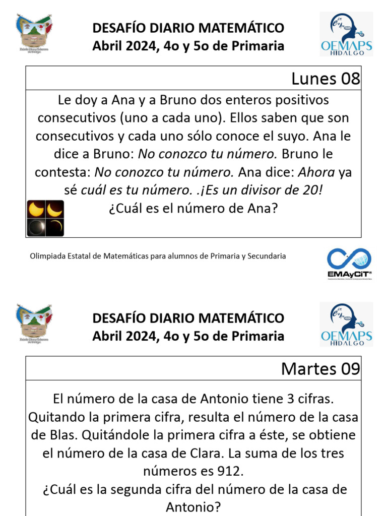 03 DDM 4o y 5o Primaria Abril 2024 | PDF | Rectángulo | Engranaje