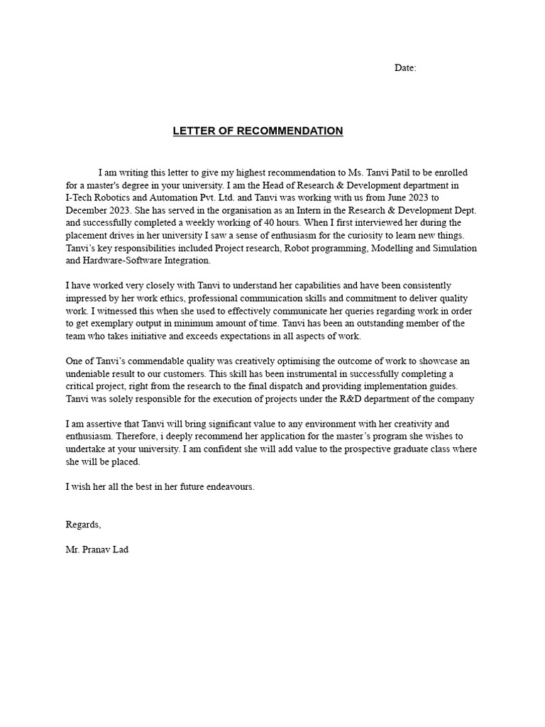 Professional LOR | PDF