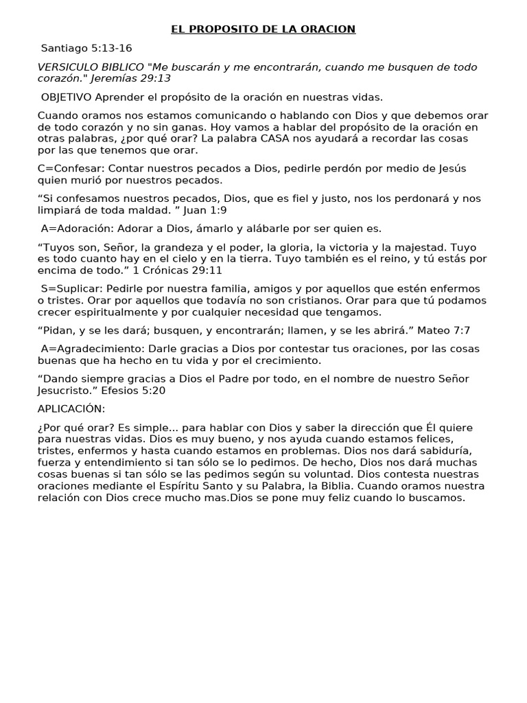 El Proposito de La Oracion | PDF | Oración | Creencia y doctrina cristiana