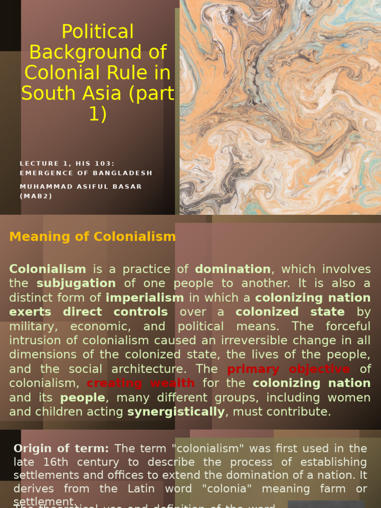 Lec 1 (1) | PDF | Colonialism | Trade