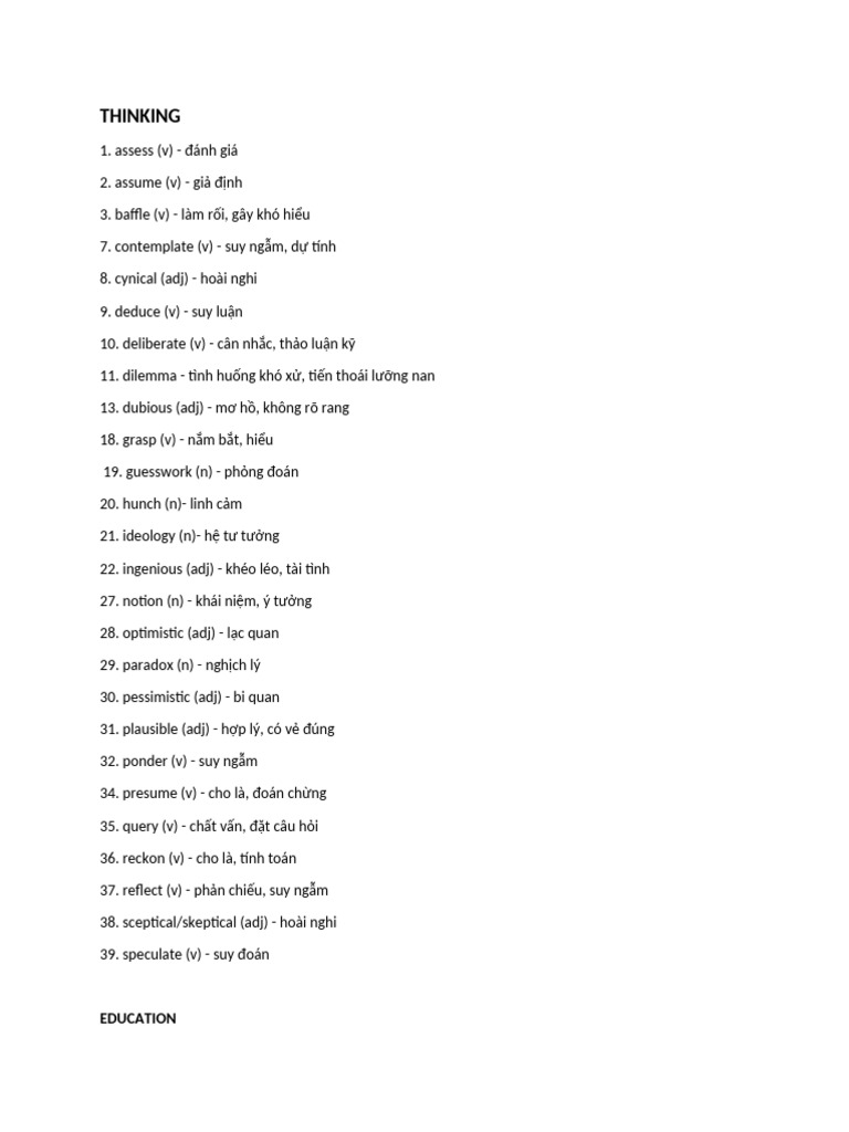 C1 Vocab 1 | PDF