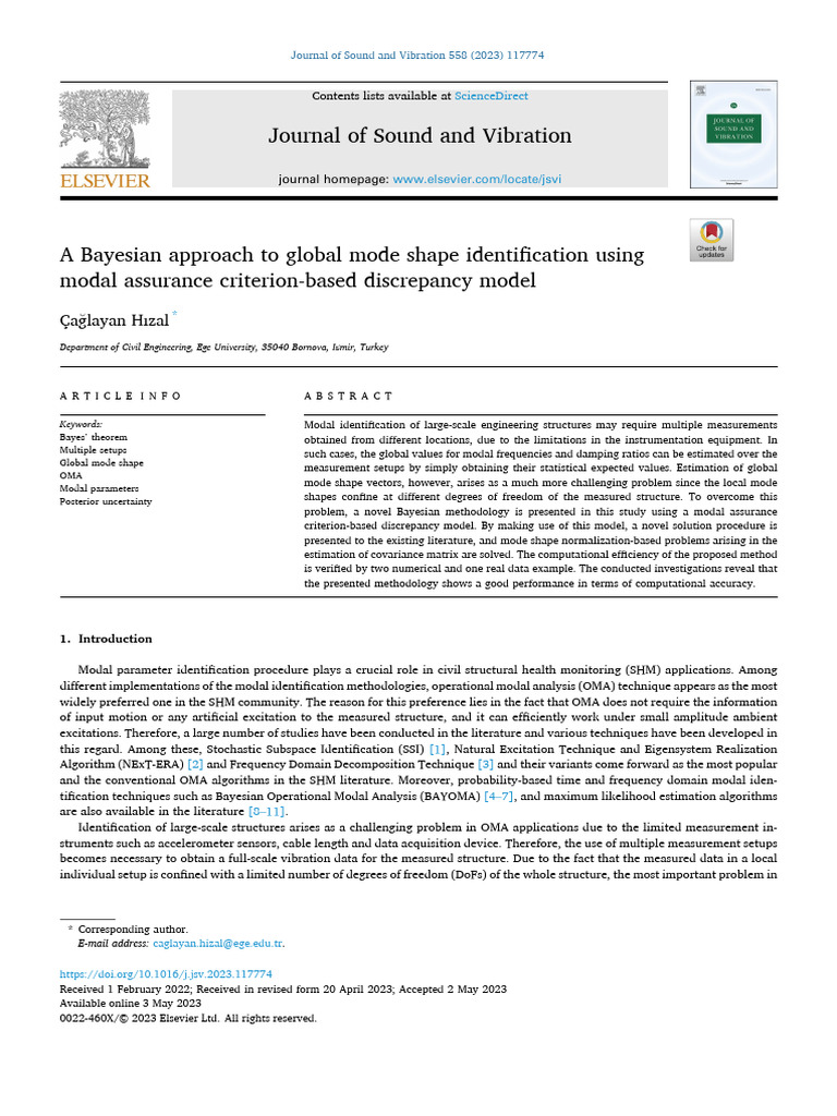05 A Bayesian Approach To Global Mode Shape Identification Using Modal Assurance Criterion-Based ...