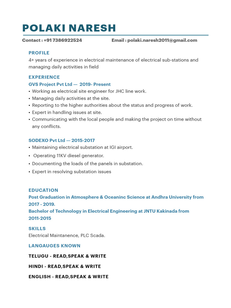 Naresh resume | PDF