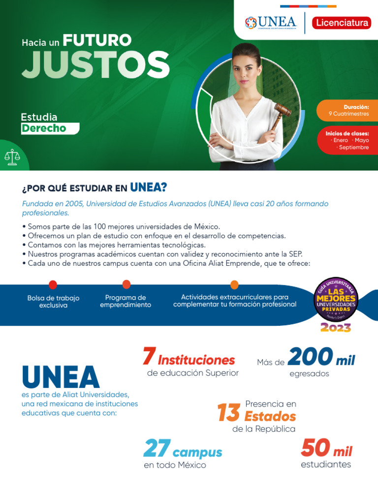 Licenciatura en Derecho en UNEA | PDF | México | Abogado