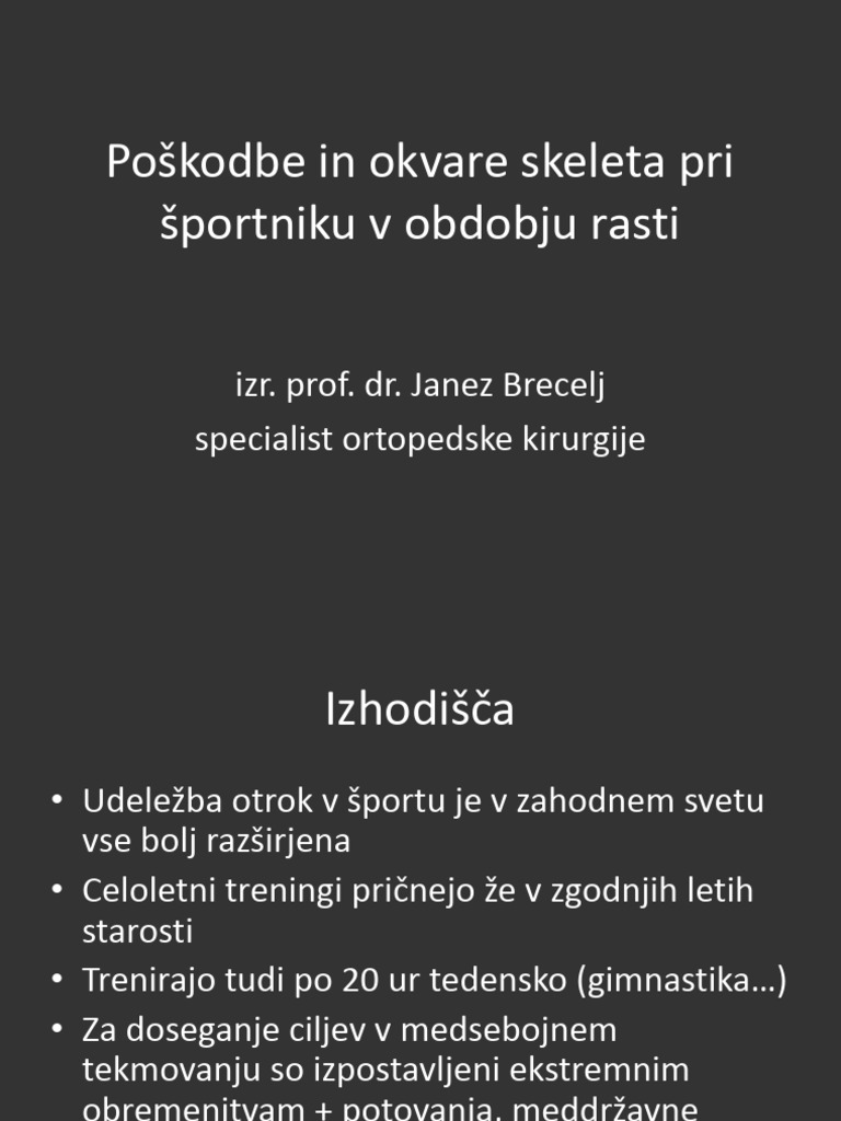 Janez Brecelj Poškodbe in Okvare Skeleta | PDF