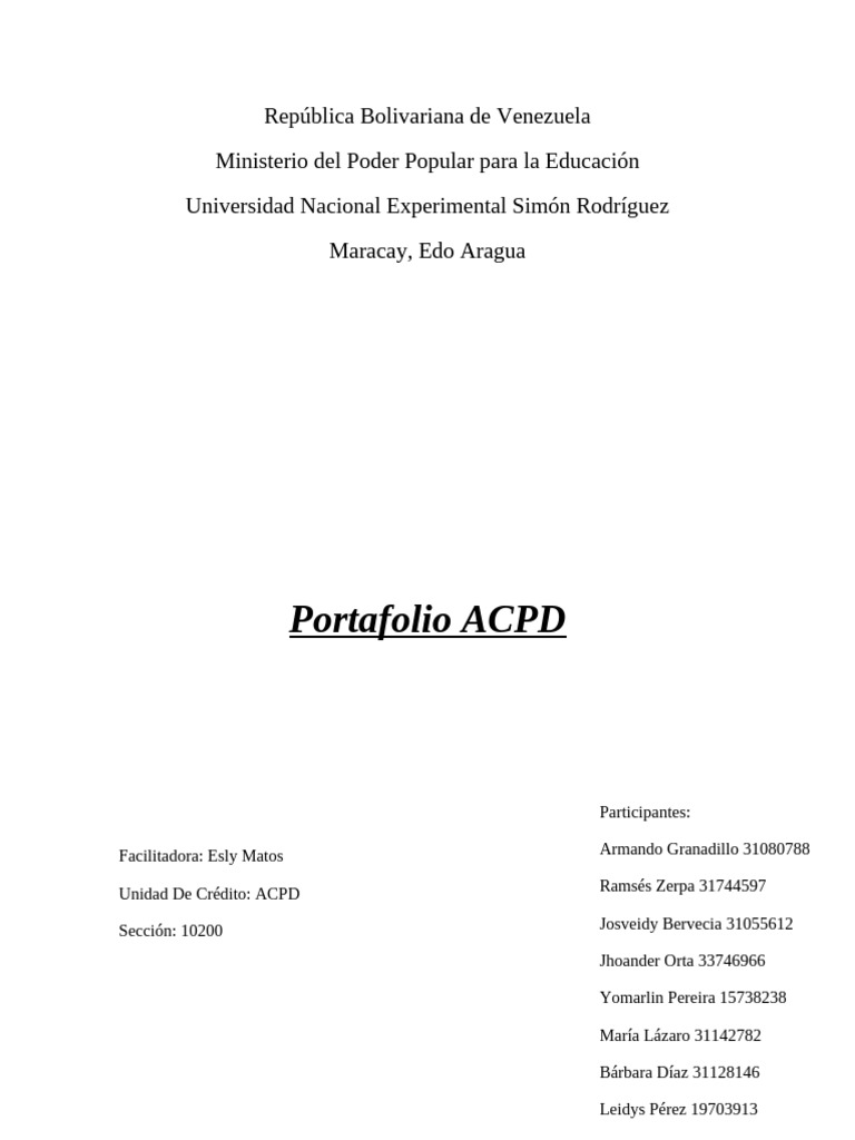 Portafolio ACPD | PDF | Invalidez | Accesibilidad