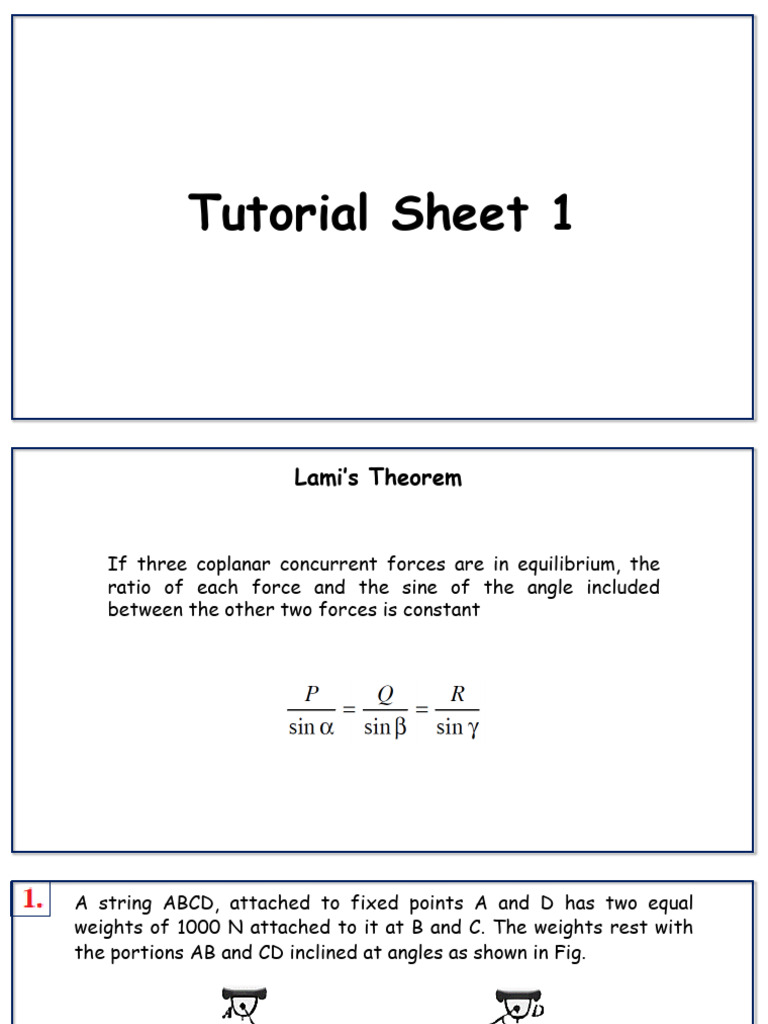 Lami's Theorem & Force Equilibrium | PDF