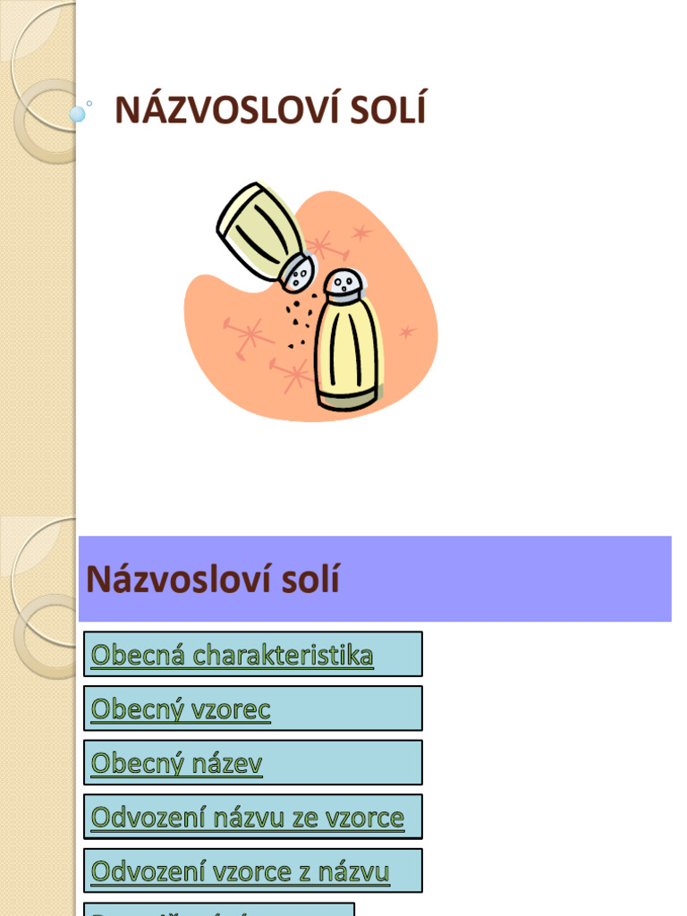 Nazvoslovi - Soli 6 | PDF