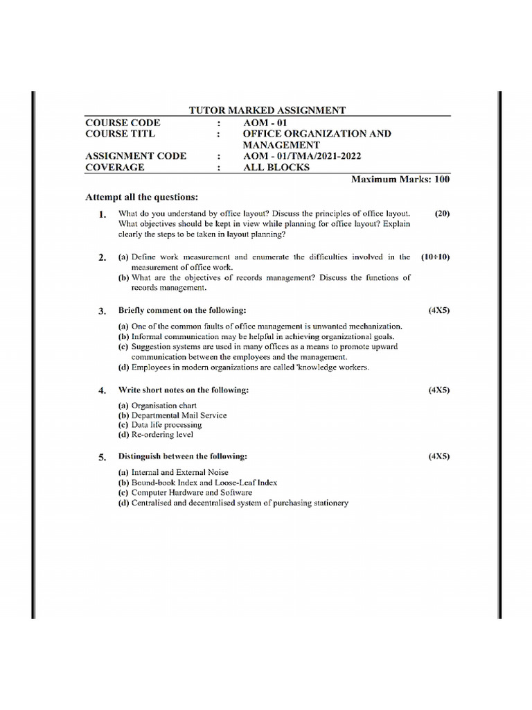 Aom 1 em 2021 22 | PDF