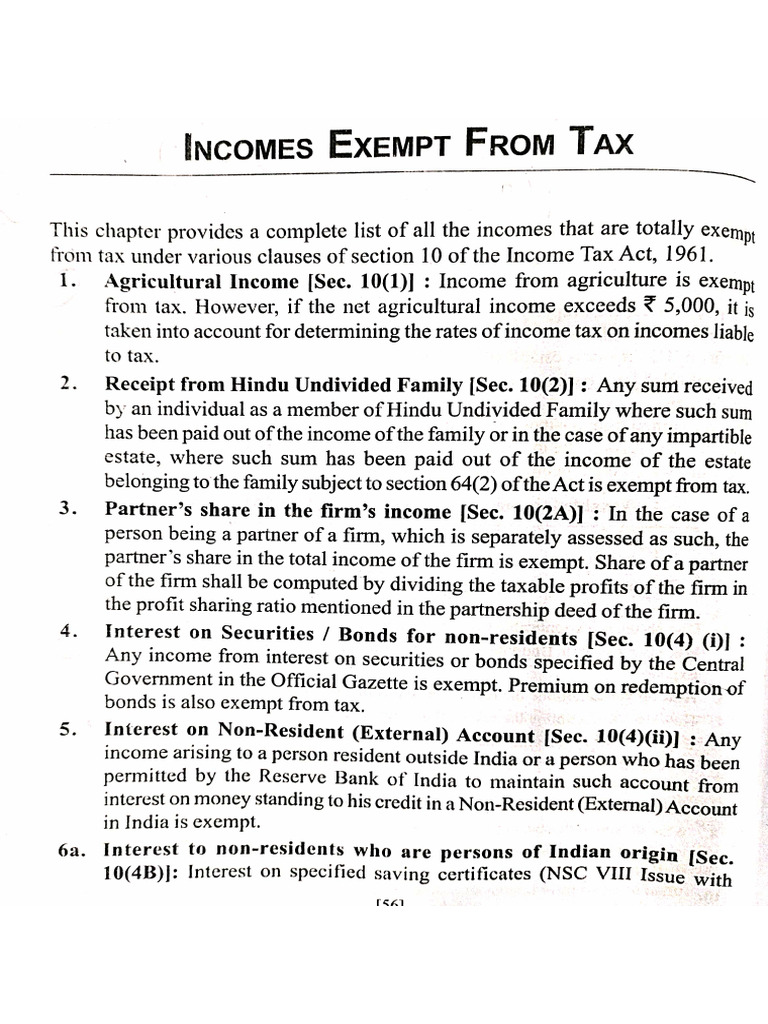 Exempted Income. | PDF