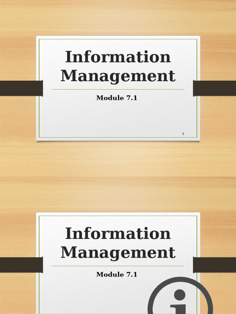 7 - 1 Information Management | PDF | Spreadsheet | Databases