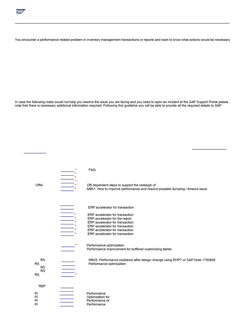 Note 2079993 - Collective Note Performance MM-IM | PDF | Enterprise ...