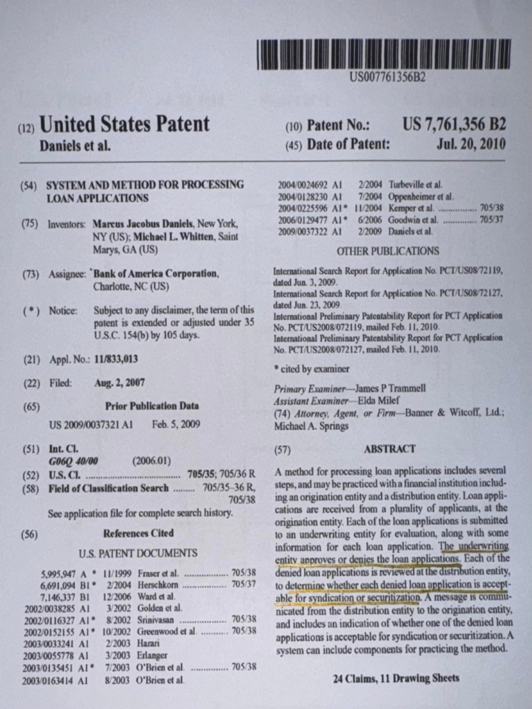 Patent On Denied Consumer Application Montization | PDF