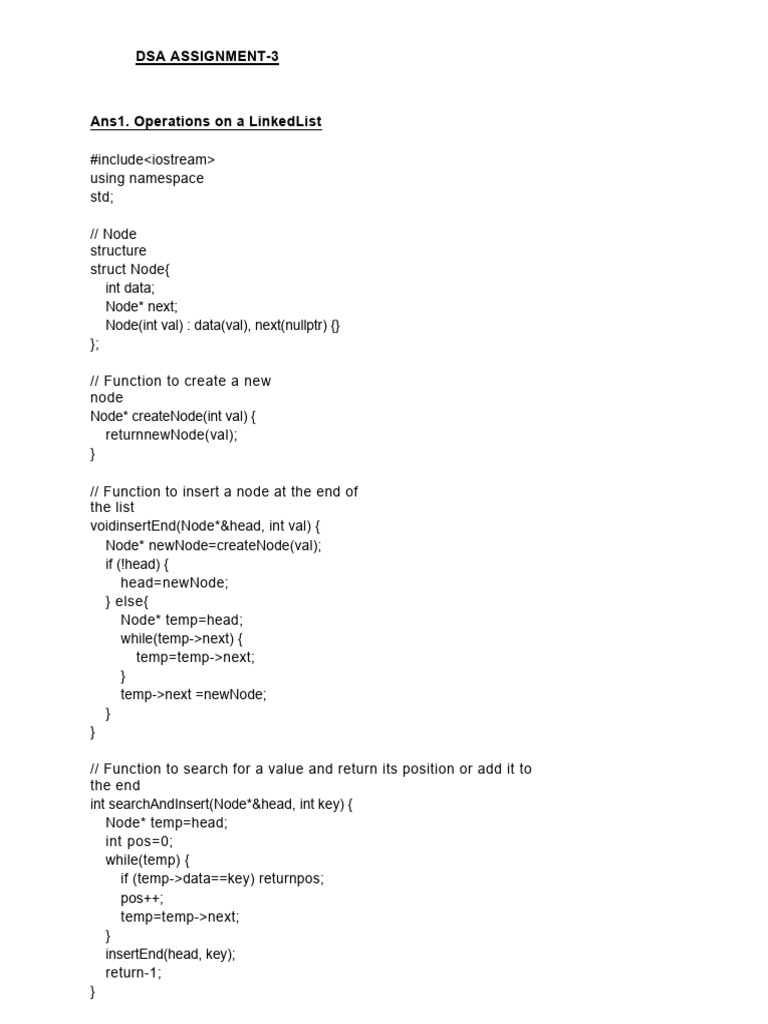 Anubhav Kaushik 22102035 Dsa Assignment 3 | PDF | Namespace | Algorithms And Data Structures