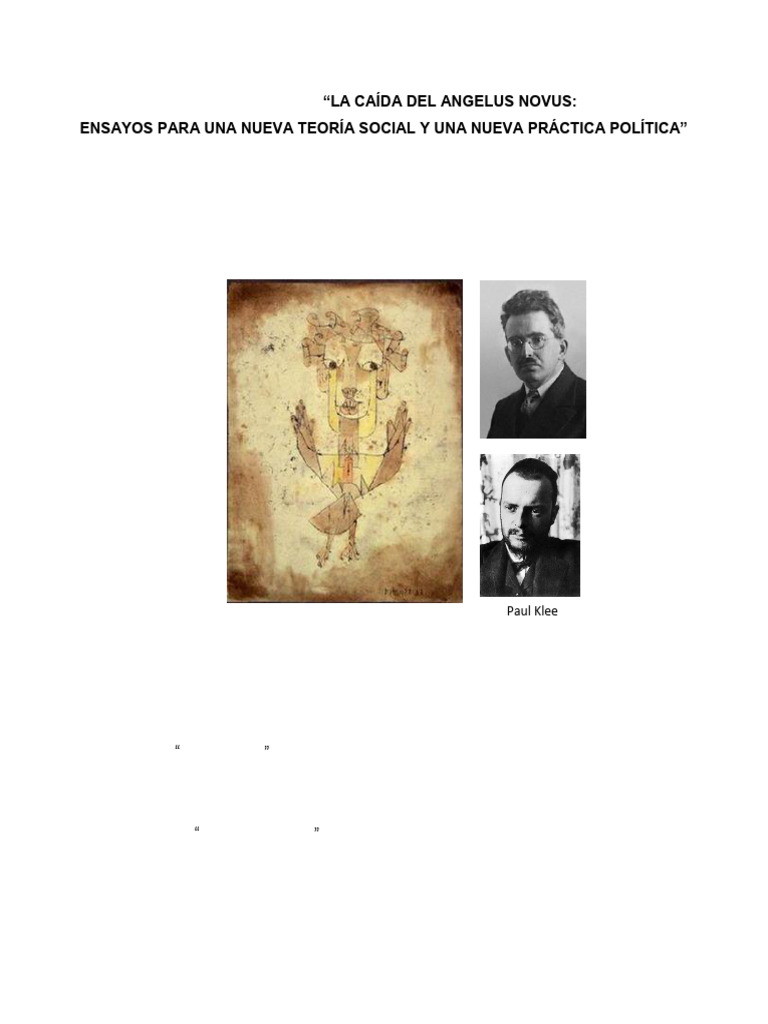 La Caida Del Angelus Novus | PDF | Educación en artes liberales