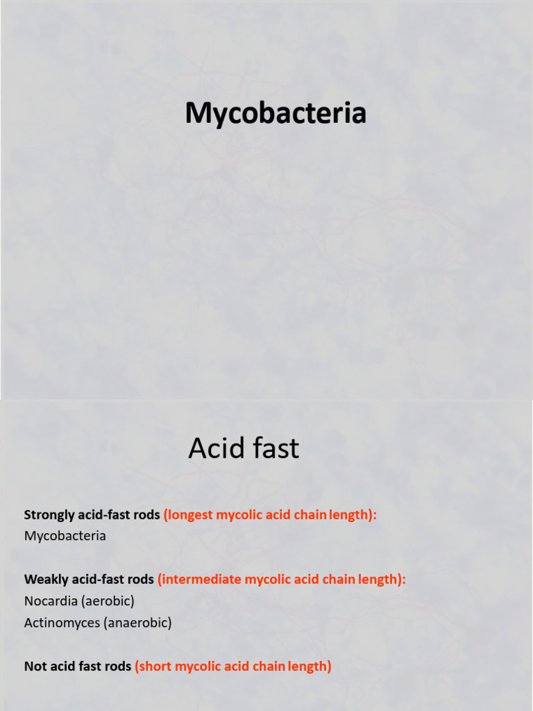 Microbiology Practice Acid Fast Bacteria | PDF | Mycobacterium ...