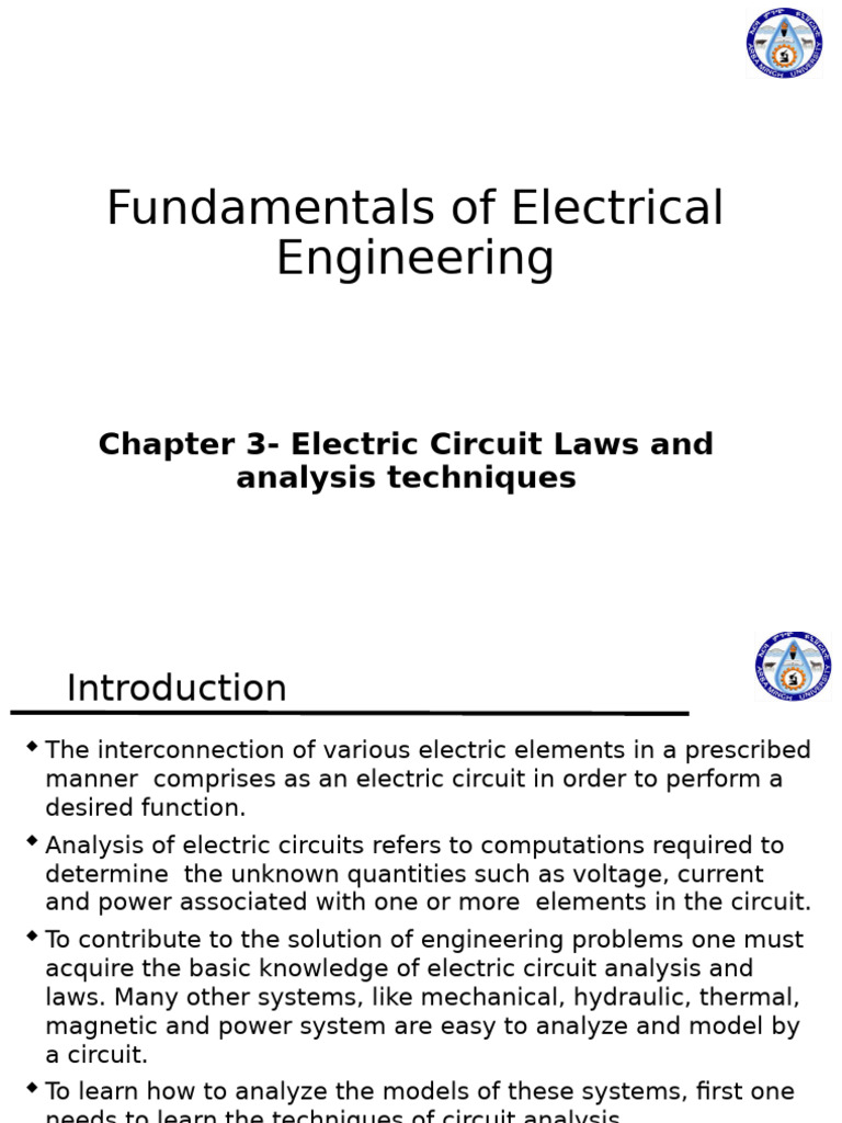 Electric Circuit Laws and Analysis Techniques | PDF | Electrical ...