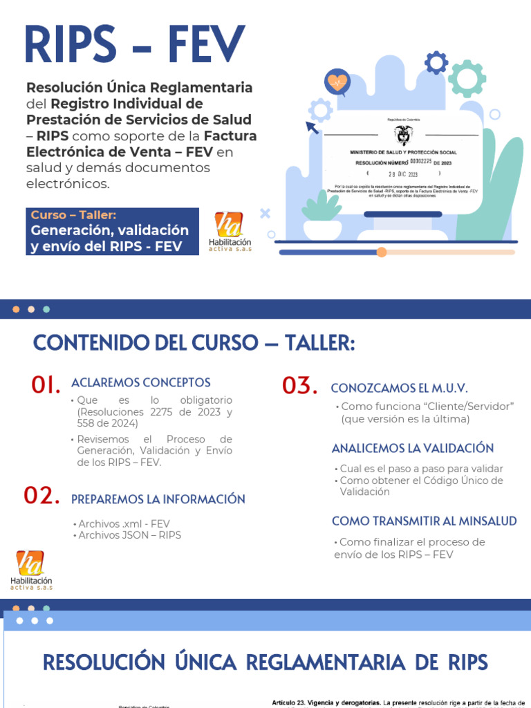 Curso - Taller Fev - Rips | PDF | Seguro de vehículo | Archivo de ...