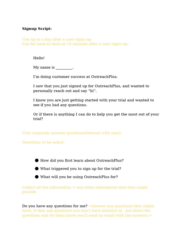 (Template) OutreachPlus - Com Inbound Call Scripts | PDF | Business ...