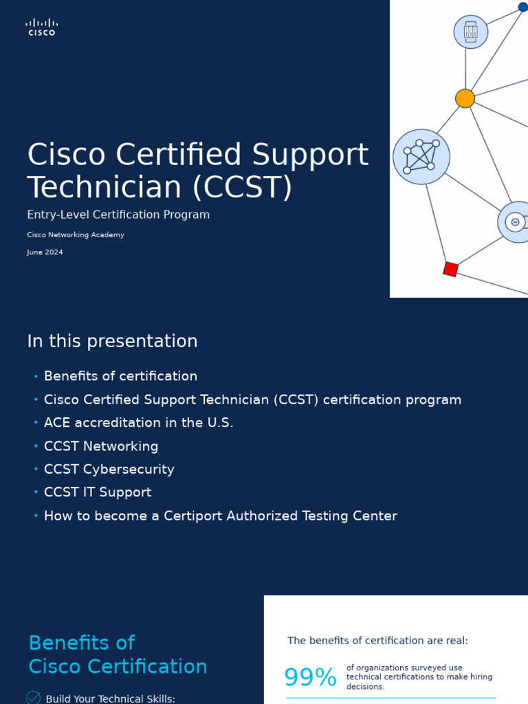 Cisco CCST Certification Overview | PDF | Cisco Certifications ...